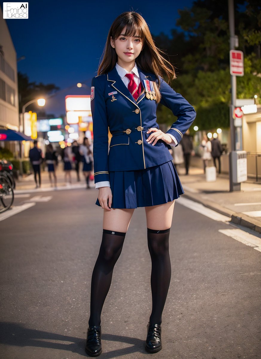 Ai Street エミノツカサ On Twitter 夜の見廻りガール Ai Generated Girl Ai美少女