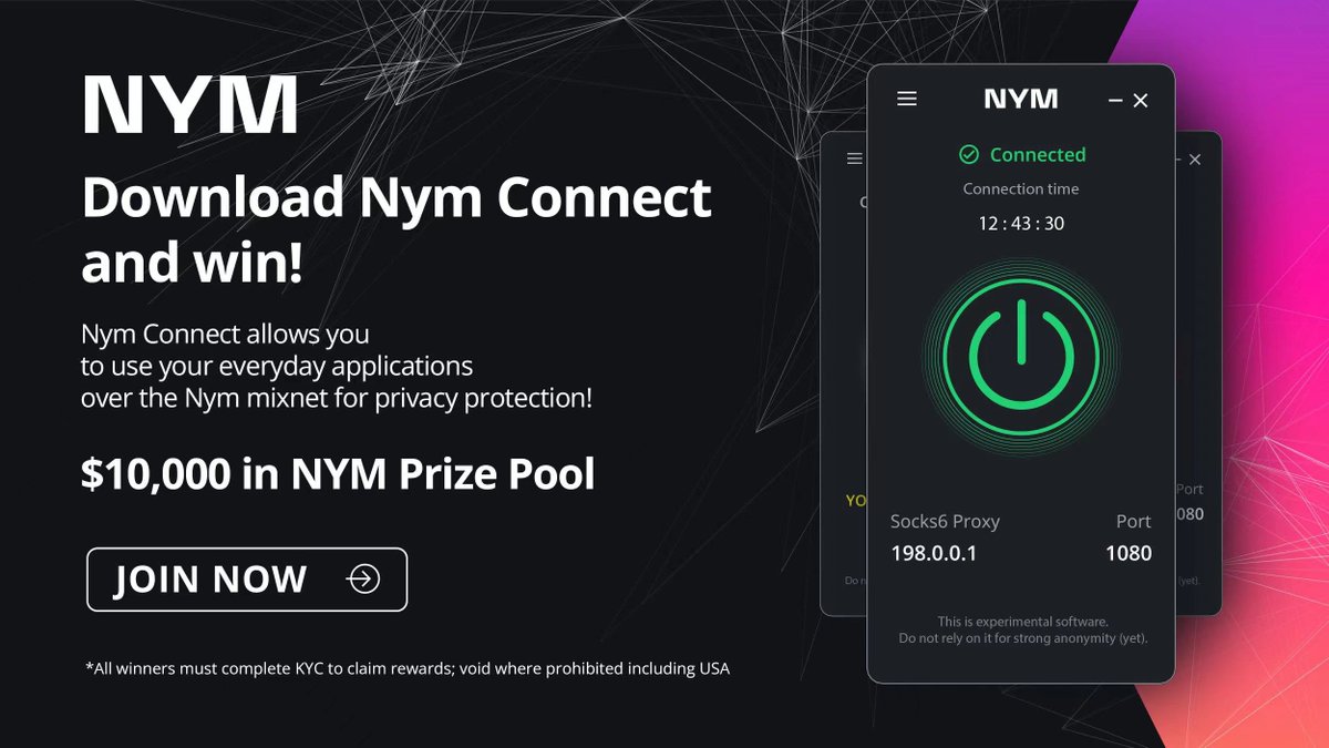 币圈女菩萨 | BQNPS.LENS on Twitter: "Nym Connect（@nymproject）是一个开源、去中心化的系统💻，旨在提供全栈隐私保护。 得到了Binance ...