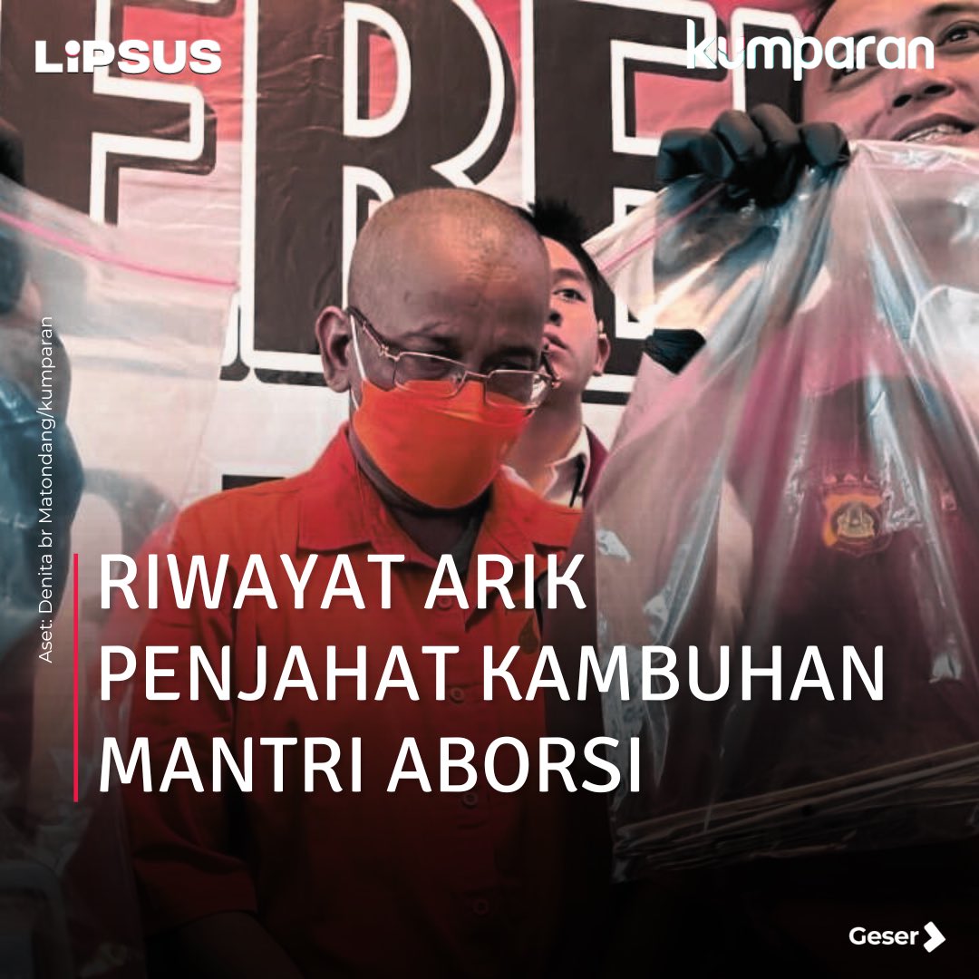 kumparan on Twitter: "Dokter gigi, tapi praktik aborsi. Siapa sesungguhnya dokter Arik? Senin ...