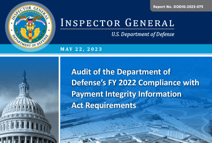 DoD Inspector General on Twitter: "JUST RELEASED: Audit of the Department of Defense’s FY 2022 ...