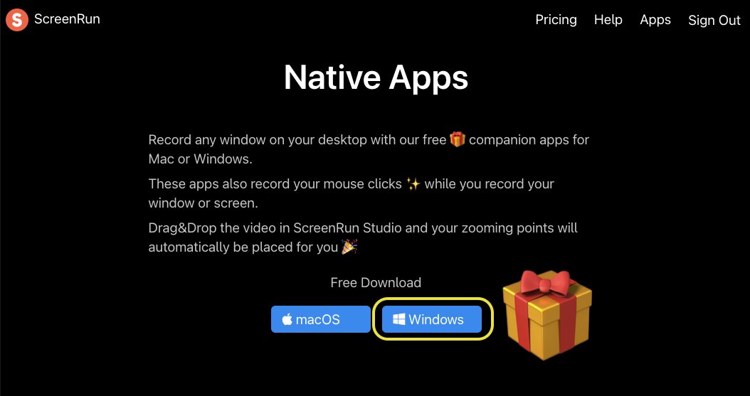 ScreenRun on Twitter: "🎁We just released our companion app for Windows! Like our existing macOS ...