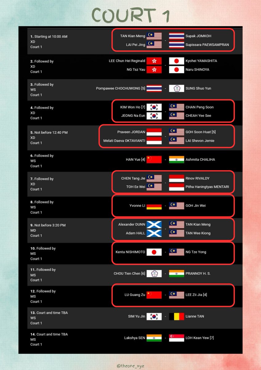 Z 💎🇲🇾 on Twitter: "2. Live score link & Order of Play: 👉🏻 https://tournamentsoftware.com/visual ...