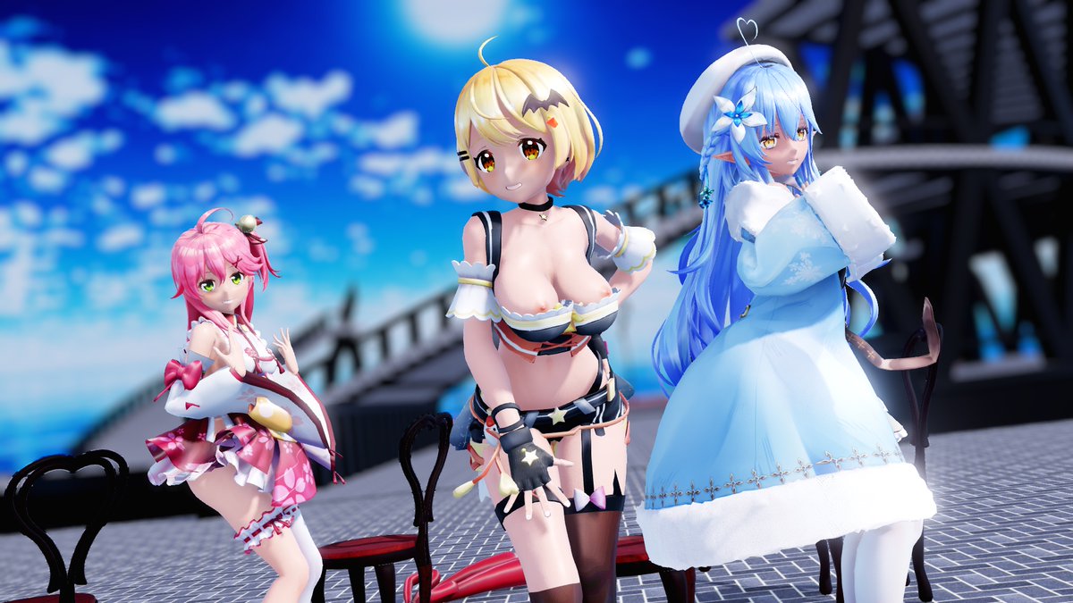 かずにし@チラリ系MMD on Twitter: "youtube版、投稿しました! 【MMD紳士向け】14 ホ〇メン4人でRollin' https://youtu.be ...