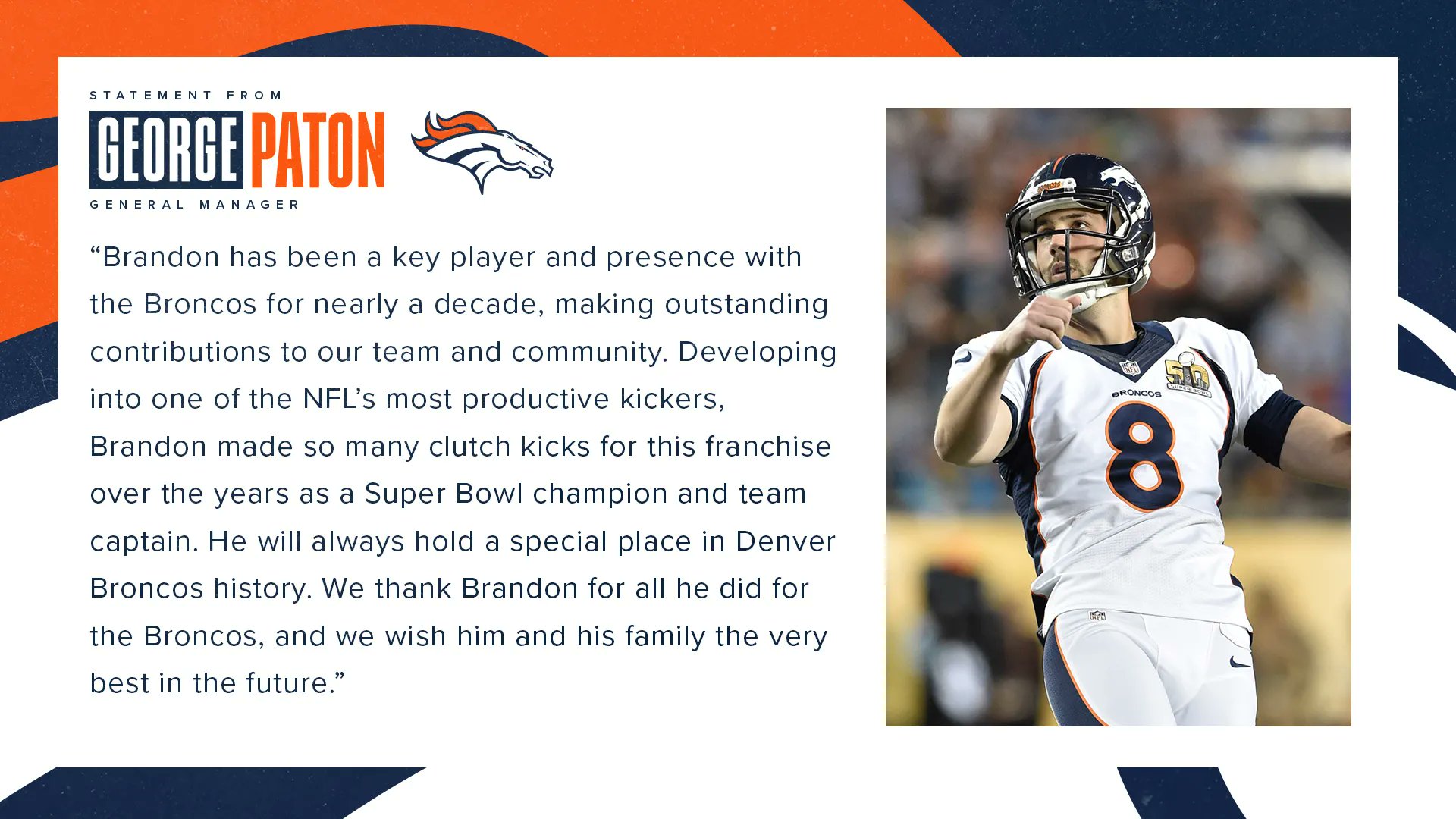 Denver Broncos on Twitter: ""Developing into one of the NFL’s most productive kickers, Brandon ...
