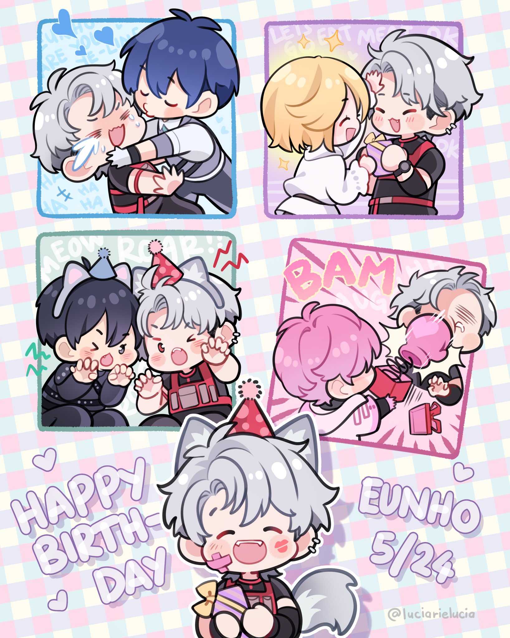 ちい🍒 on Twitter: "Happy Birthday #EUNHO !! 🐺 ️ I wanted to draw something cute real quick 🥺 # ...