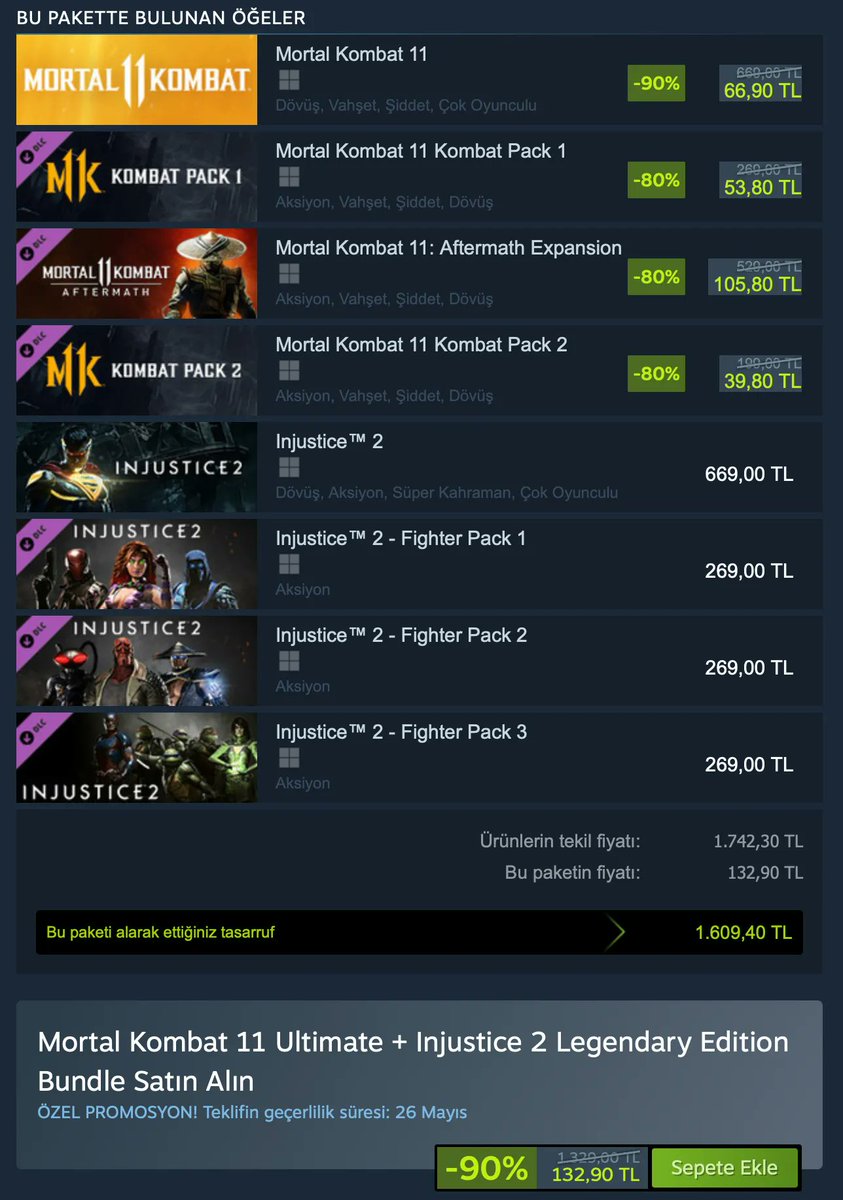 Atarita 🕹️ on Twitter: "Dövüş oyunlarını sevenler buraya! Mortal Kombat 11 ve Injustice 2, tüm ...