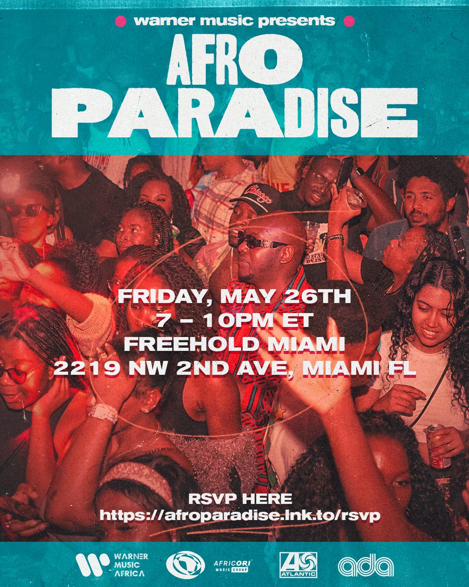 Atlantic Records on Twitter: "AFRO PARADISE MAY 26th 🌴 First 100 fans get a free Afro Paradise ...