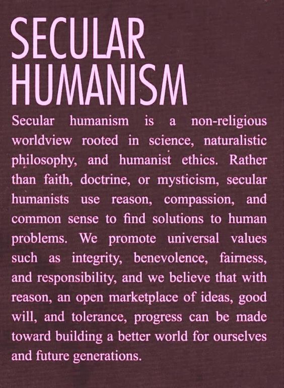 🇦🇺 Pink Heretic on Twitter: "Secular humanism is a non-religious worldview rooted in science ...