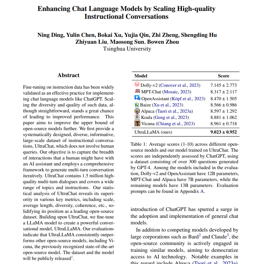 Aran Komatsuzaki on Twitter: "Enhancing Chat Language Models by Scaling High-quality ...