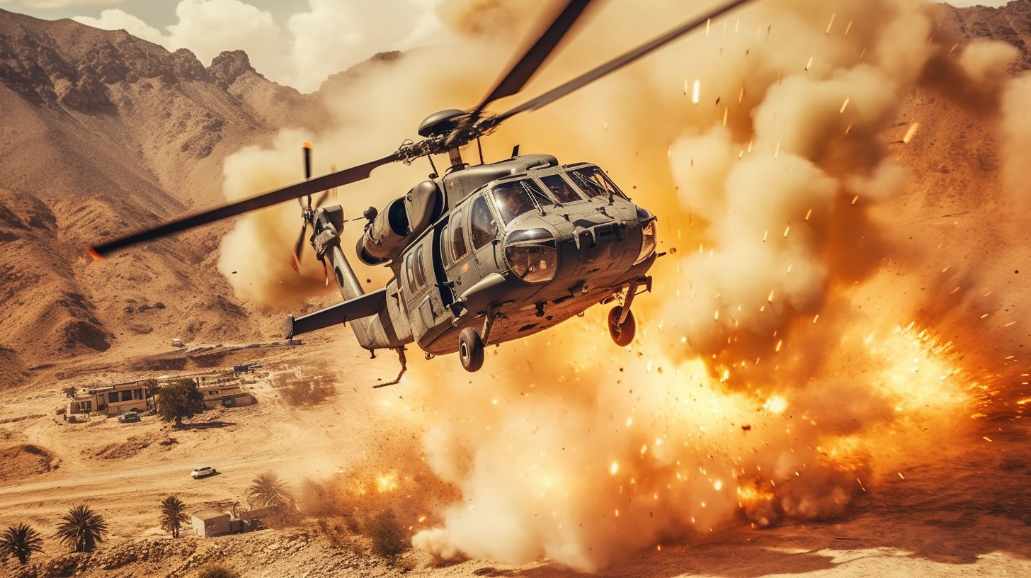 Army Helicopters In Action