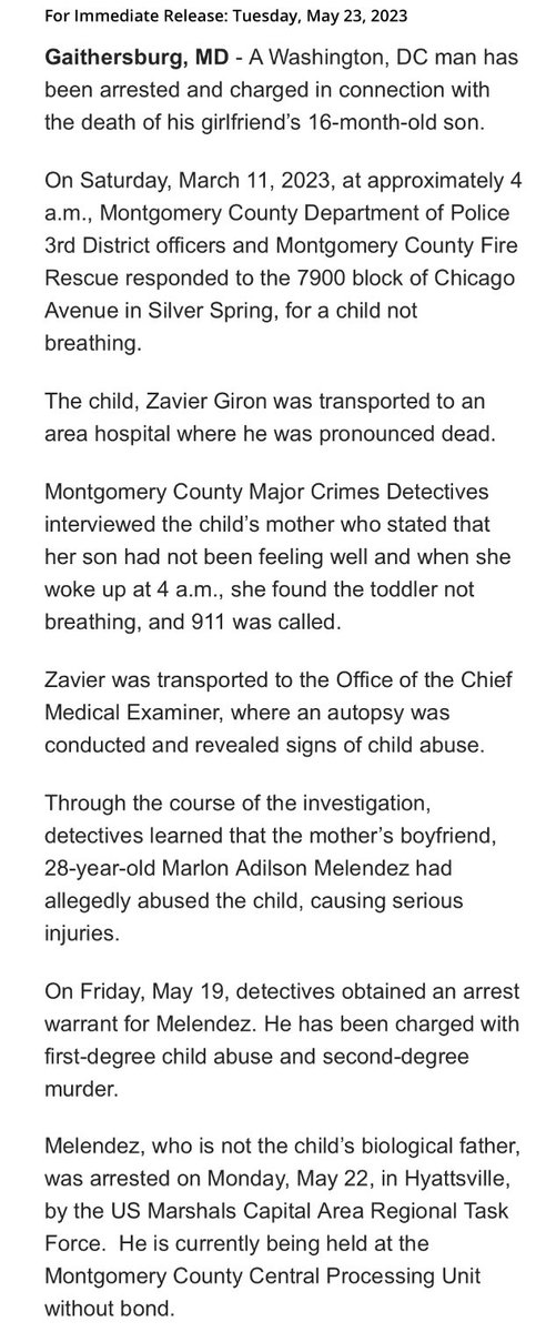 MoCo PG News on Twitter: "MAN CHARGED w/ MURDER OF 16-MONTH-OLD: back in March, @mcpnews ...