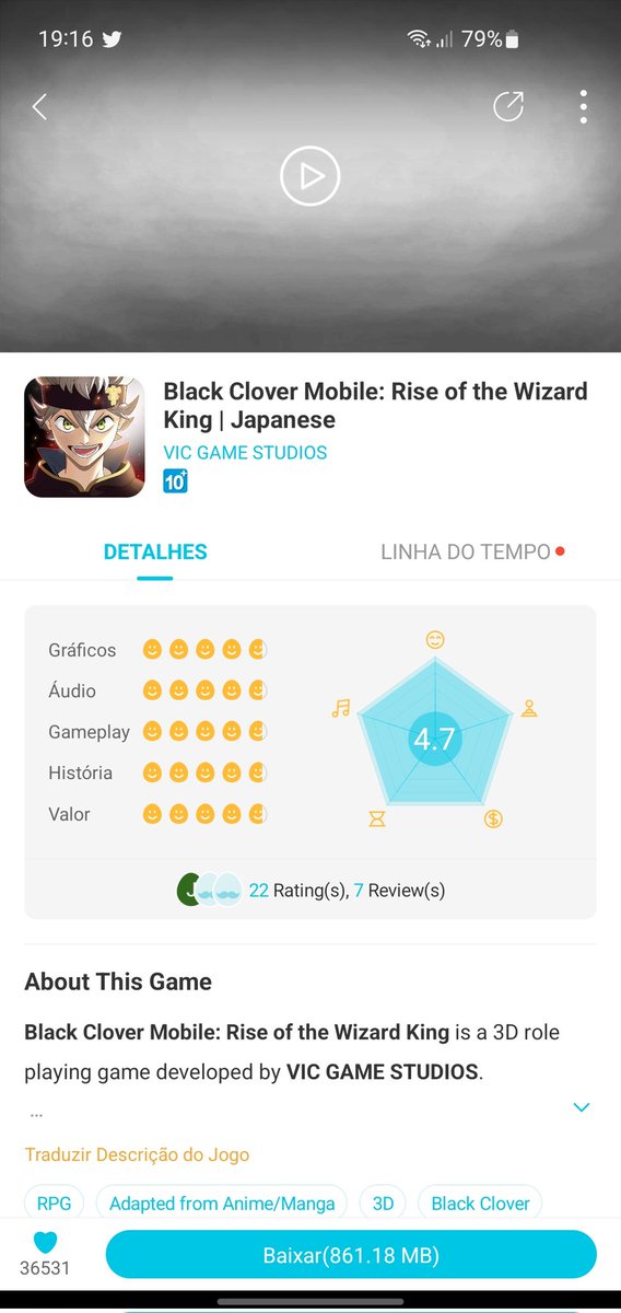 🗝️🍀 Black Clover: Sword of the Wizard King ♣🗡️ on Twitter: "Quem quiser instalar Black Clover ...