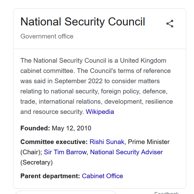 Lord David Brennan is a member of the British Security Council ...