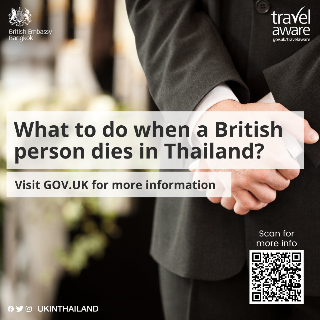 UK in Thailand 🇬🇧 on Twitter: "What to do after a British person dies in Thailand? Check out ...