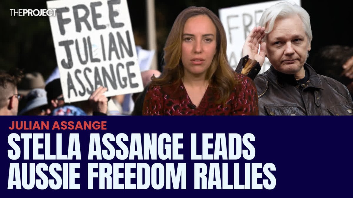 The Project on Twitter: "Julian Assange's wife, @Stella_Assange, greeted hundreds of supporters ...