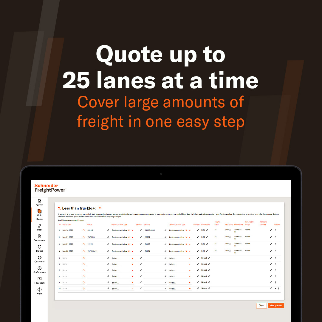 Schneider on Twitter: "Schneider FreightPower's Multi Quote function saves shippers' time. Here ...