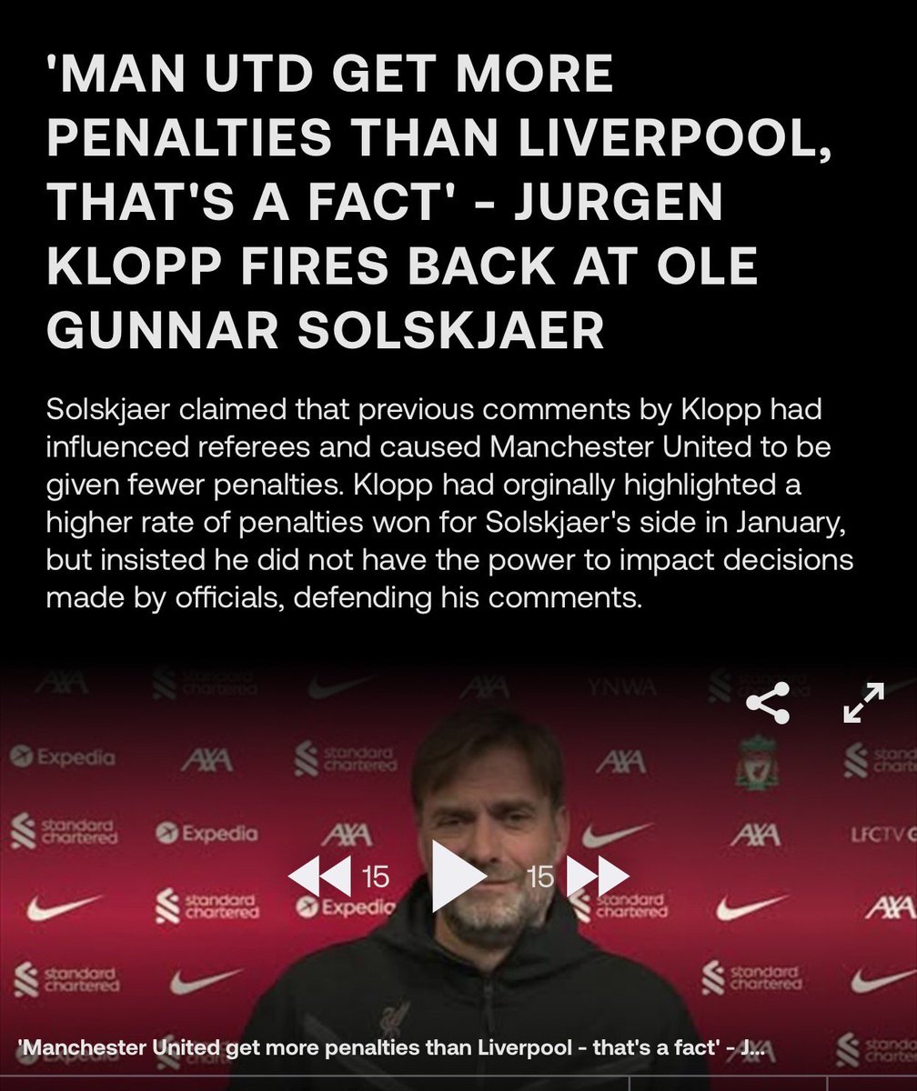 UnitedReds on Twitter: "Ever since Klopp started crying we hardly get any decisions go our way..."
