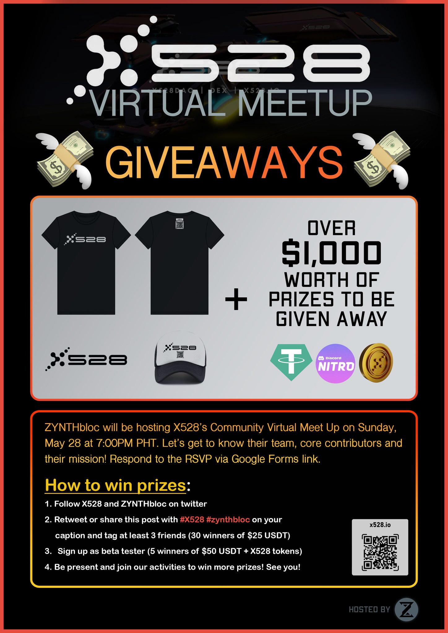 ZYNTHbloc on Twitter: "💰💸GIVEAWAY ALERT!💸💰 ZYNTHbloc will be hosting @x528DAO's Community ...