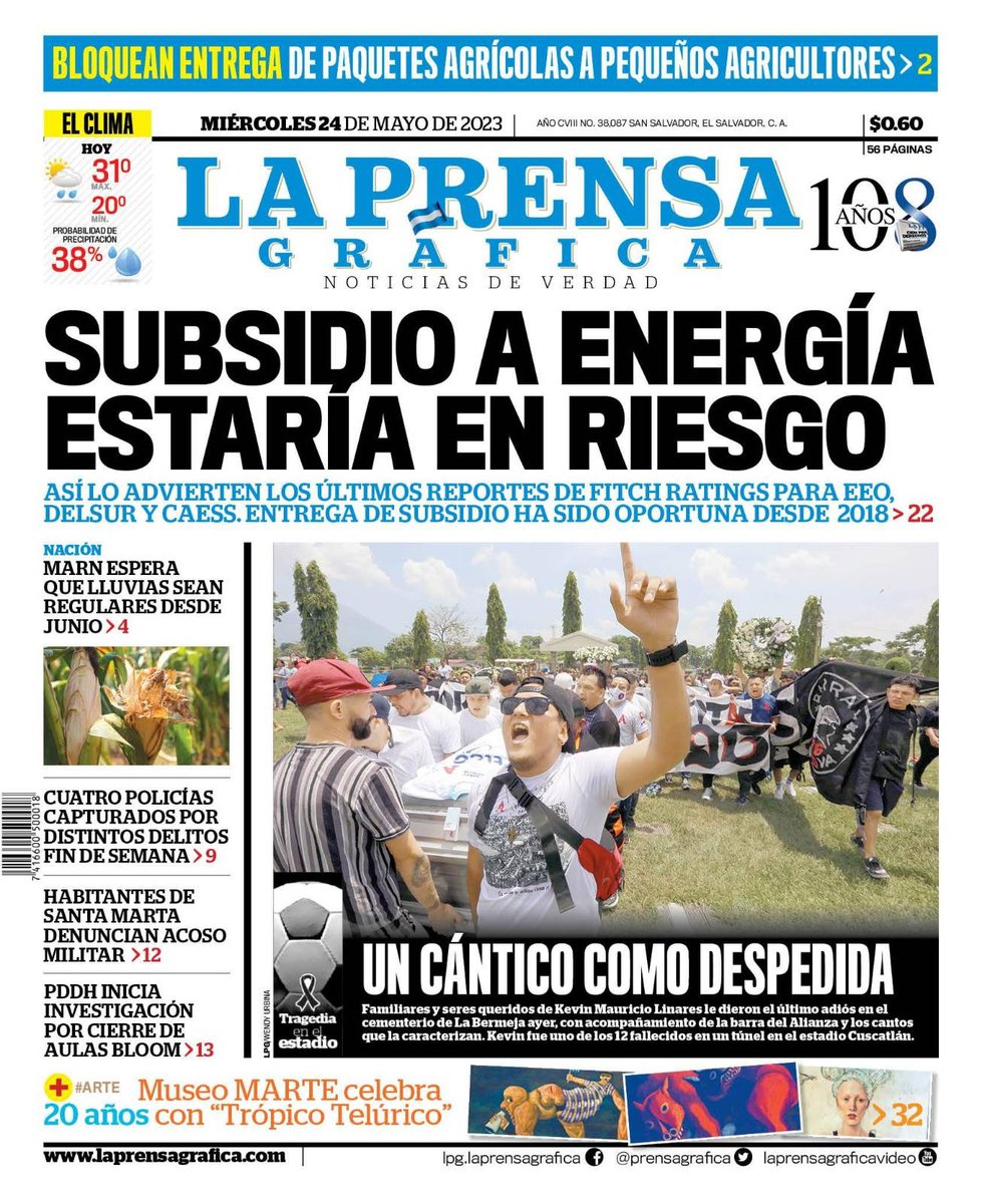 La Prensa Gráfica On Twitter Compartimos La Portada De La Prensa