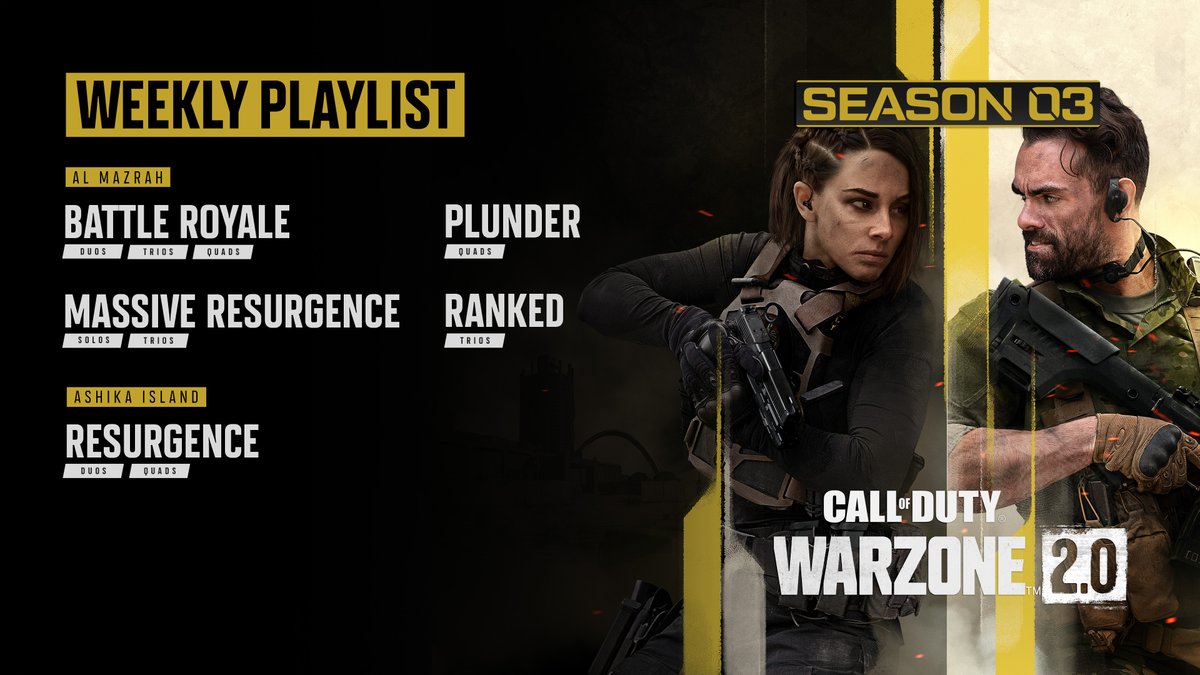 Call of Duty on Twitter: "Play your way in this week's Call of Duty #Warzone2 Playlist update ...