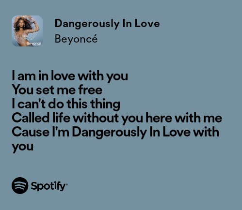 Beyonce Dangerously In Love Lyrics