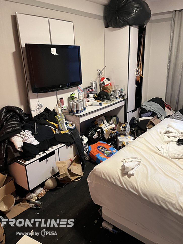 Trashed Hotel Room