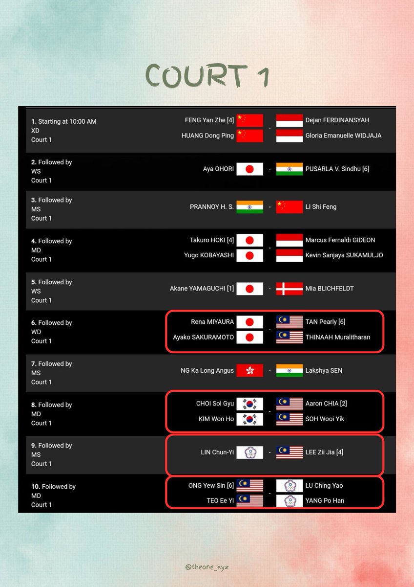 Z 💎🇲🇾 on Twitter: "2. Live score link & Order of Play: 👉🏻 https://tournamentsoftware.com/visual ...