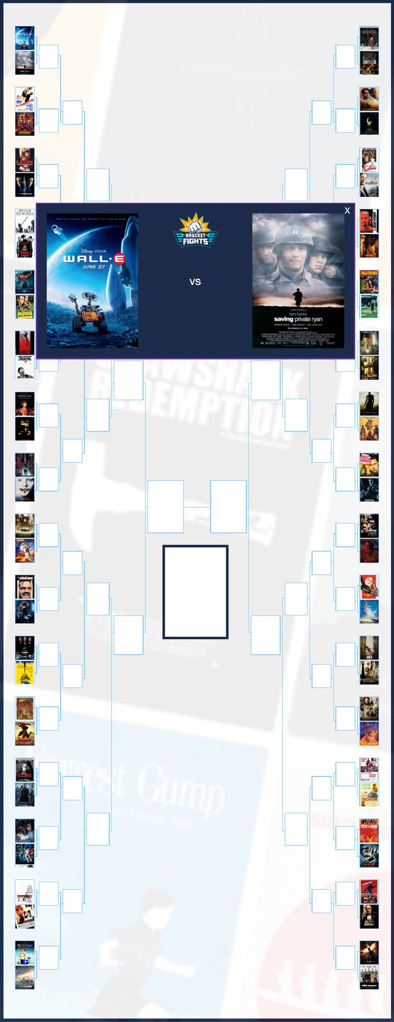 BracketFights on Twitter: "Movie Bracket! IMDB's Top 64 Movies - there can only be one winner ...