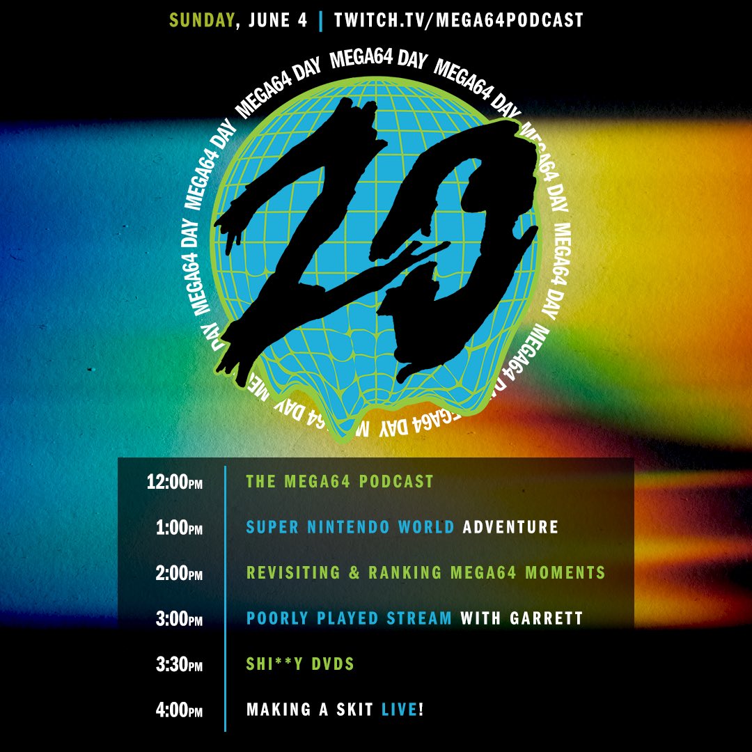 Mega64 on Twitter: "We’re a week and a half away from MEGA64 DAY 2023, our 20th anniversary live ...