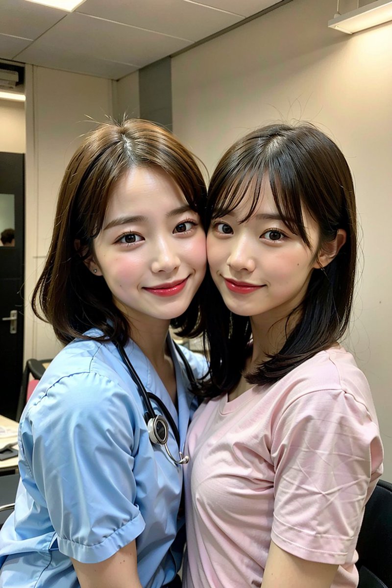 AI Emily_chan on Twitter: "今日の夜勤担当はどっちがいいですか？♡ Who would you prefer for tonight's night shift ...