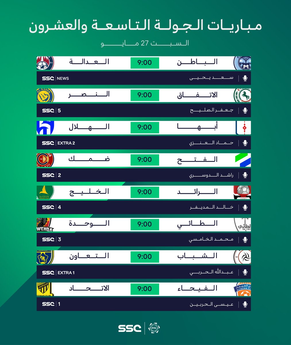 شركة الرياضة السعودية Ssc On Twitter ⏳الحسم اقترب ⚽️ 8 مباريات في