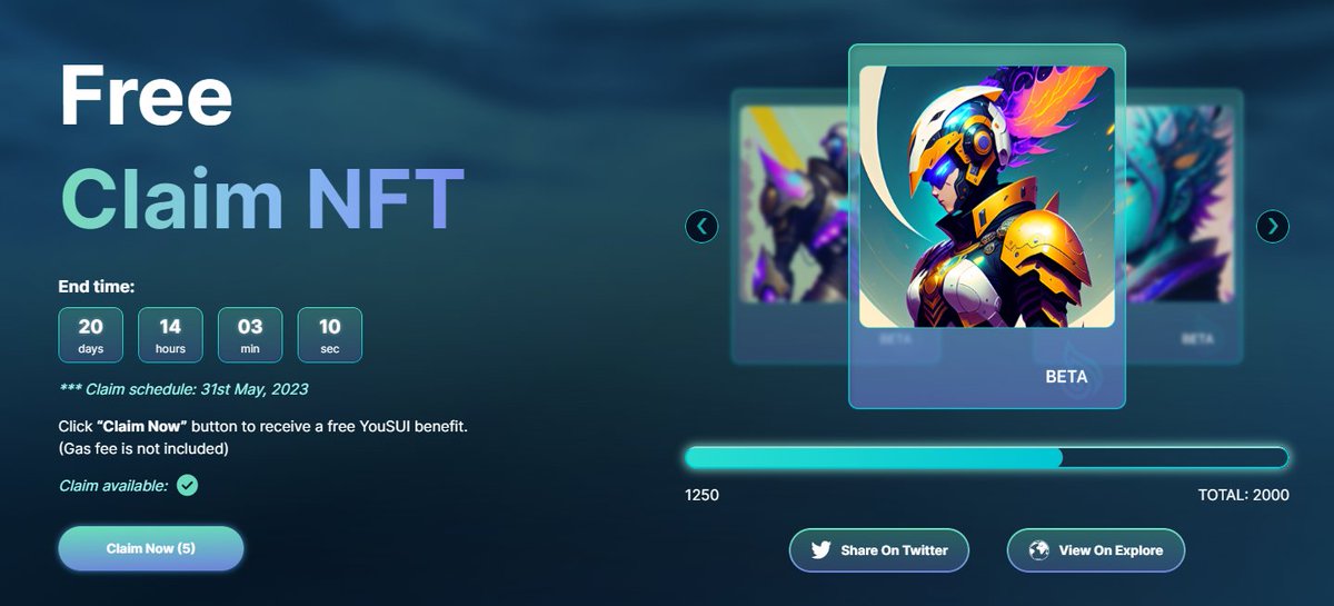 YouSUI 🌈 IDO 21st June on Twitter: "🌈5 days left until the start of YouSUI's Free-NFT-Minting ...