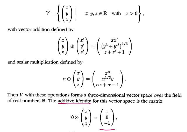 Example Of Additive Identity