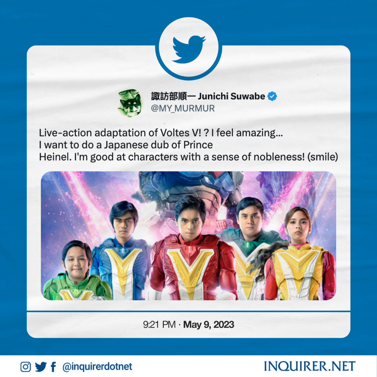 Inquirer on Twitter: "LOOK: Japanese voice actor Junichi Suwabe, who’s best known for his roles ...