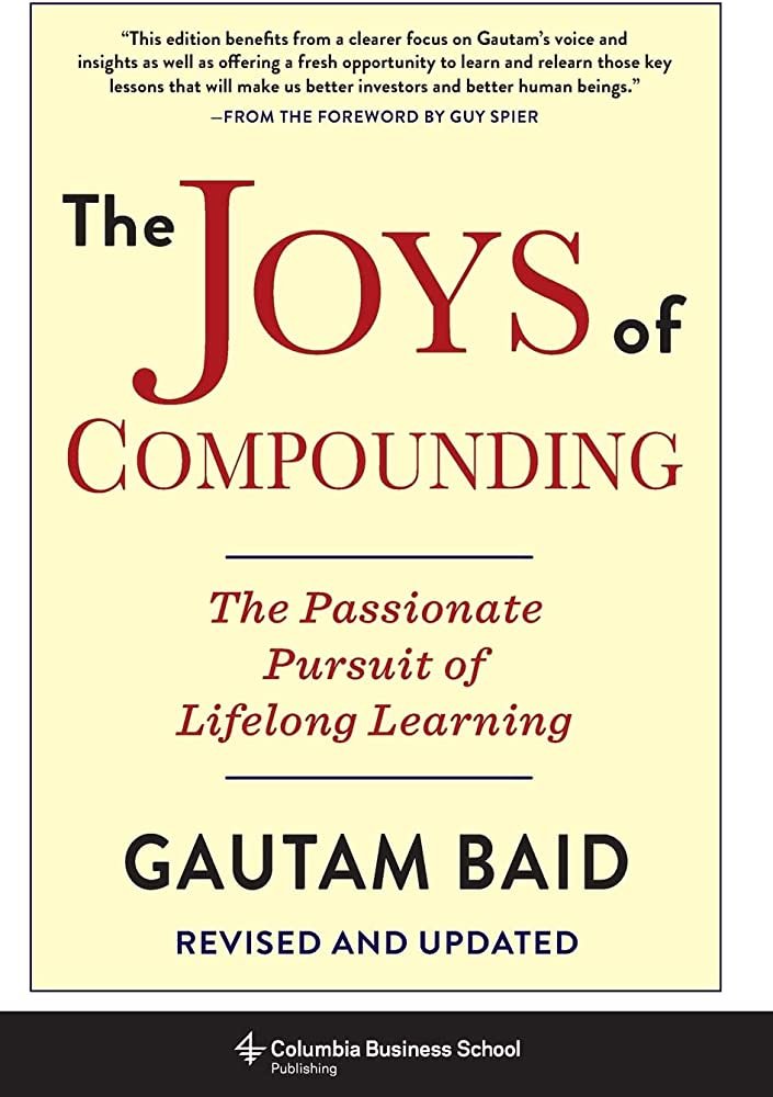 Gautam Baid is a great investor and friend. His book The Joys of ...