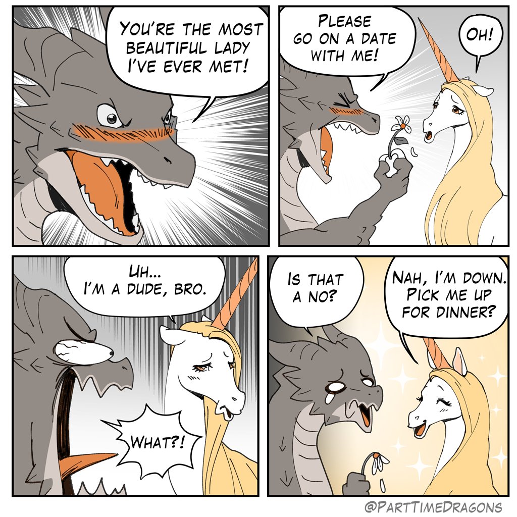 Part Time Dragons on Twitter: "Dragon & Unicorn love!"
