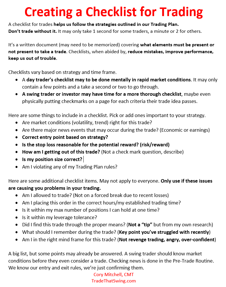 Create these 4 documents to keep your trading on a profitable track. 1. Trading Plan 2. Daily ...