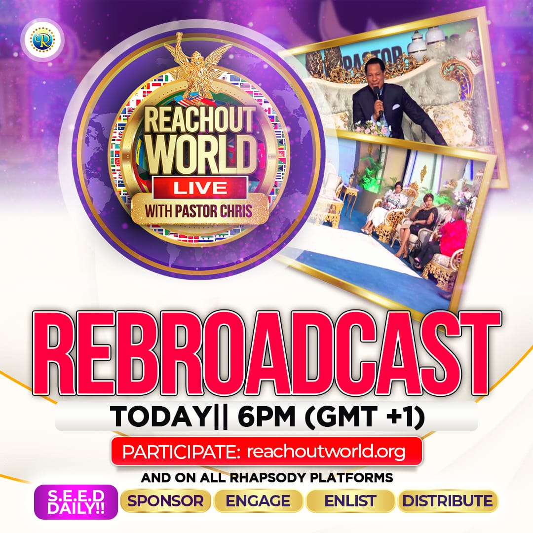 Rhapsody of Realities Daily Devotional on Twitter: "𝗥𝗘𝗕𝗥𝗢𝗔𝗗𝗖𝗔𝗦𝗧‼️ CATCH THE REBROADCAST OF THE ...