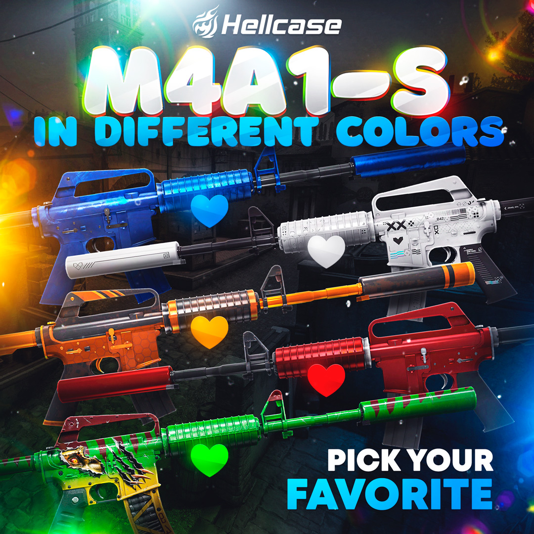 Hellcase 🔥 on Twitter: "M4A1-S skins come in all shapes and colors 🎨 Which one of these 5 would ...