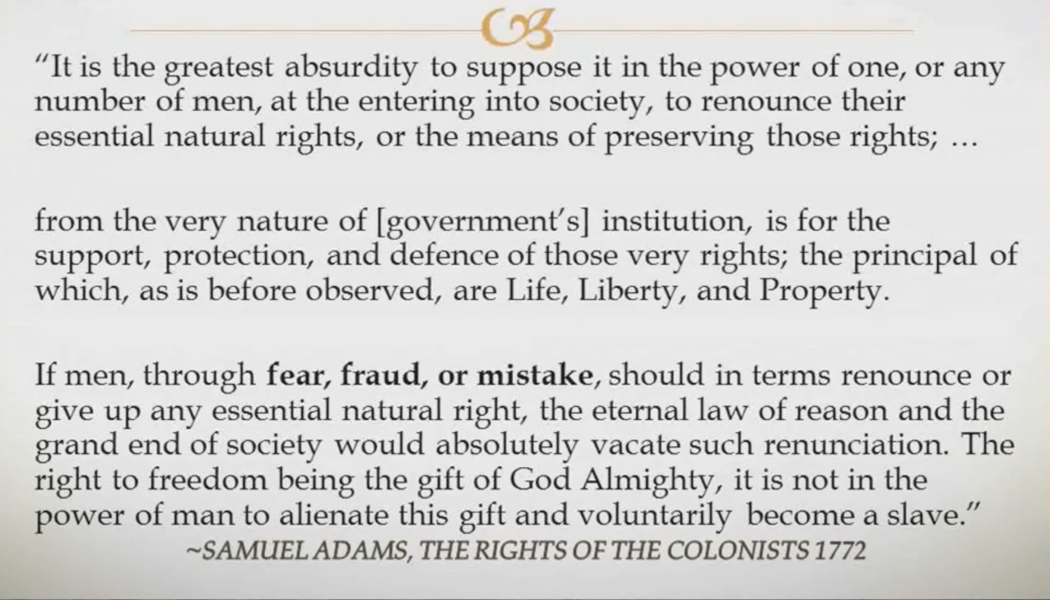 Natural Rights Of Men