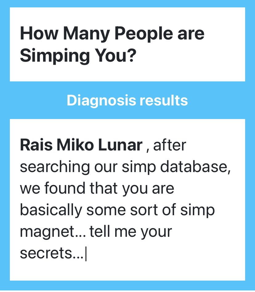 Ewan Kirkpatrick on Twitter: "https://en.shindanmaker.com/1025525 Oh"