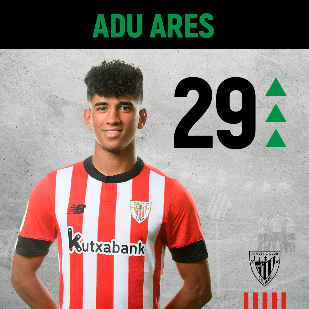Athletic Club on Twitter: "79' Sub for Athletic. 🔄 Adu Ares is on for Nico Williams. 4-1 I # ...