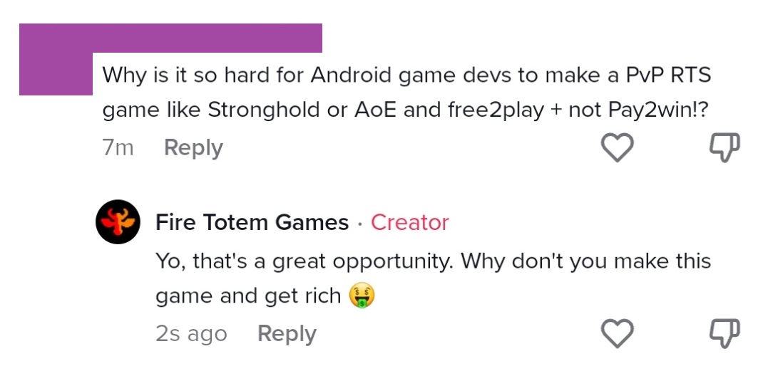 Fire Totem Games 🕷🕸 A Webbing Journey 🌍🏝 on Twitter: "OMG. Some of these comments on TikTok (and ...