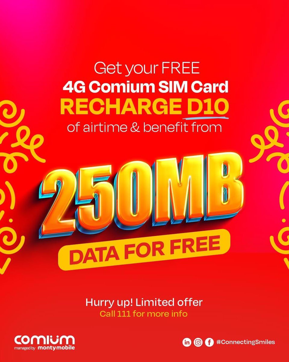 ComiumGM on Twitter: "HOT #offers! Free data with every airtime recharge. Our #4G+ network is ...