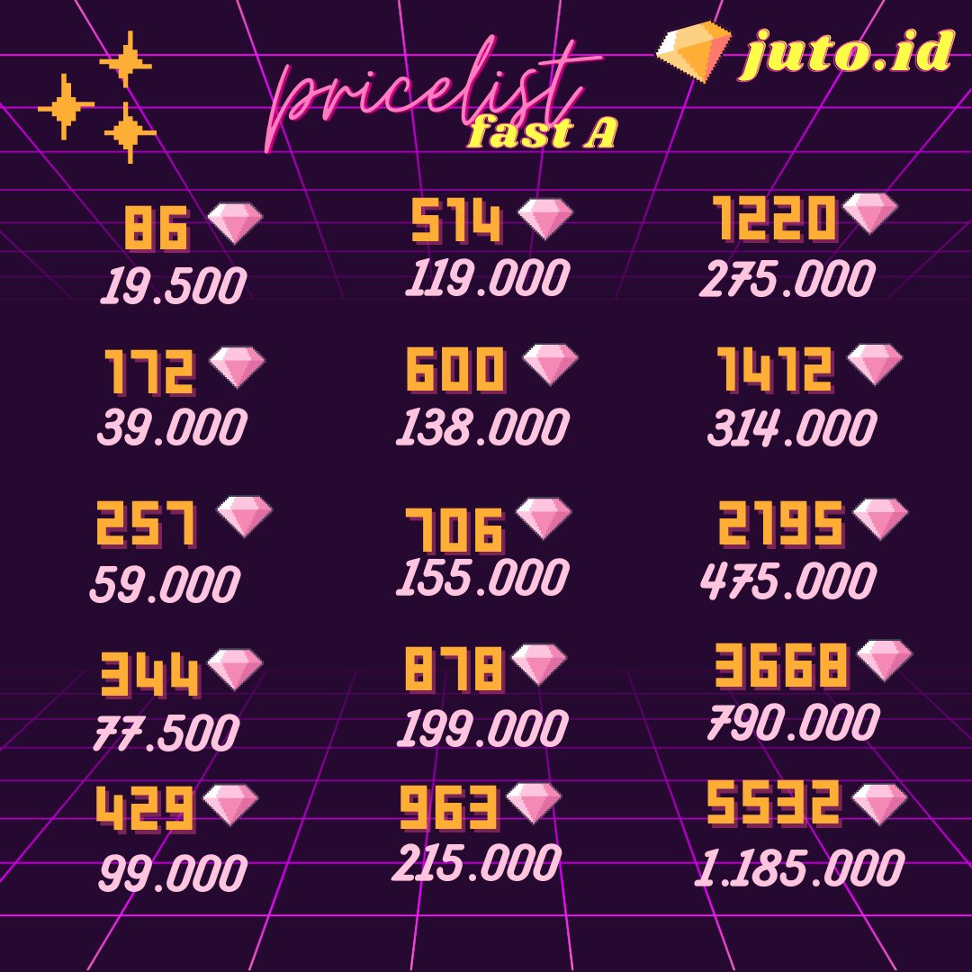 TOPUP DM MLBB Terpercaya 💎 on Twitter: "New pricelist 🔥💎"