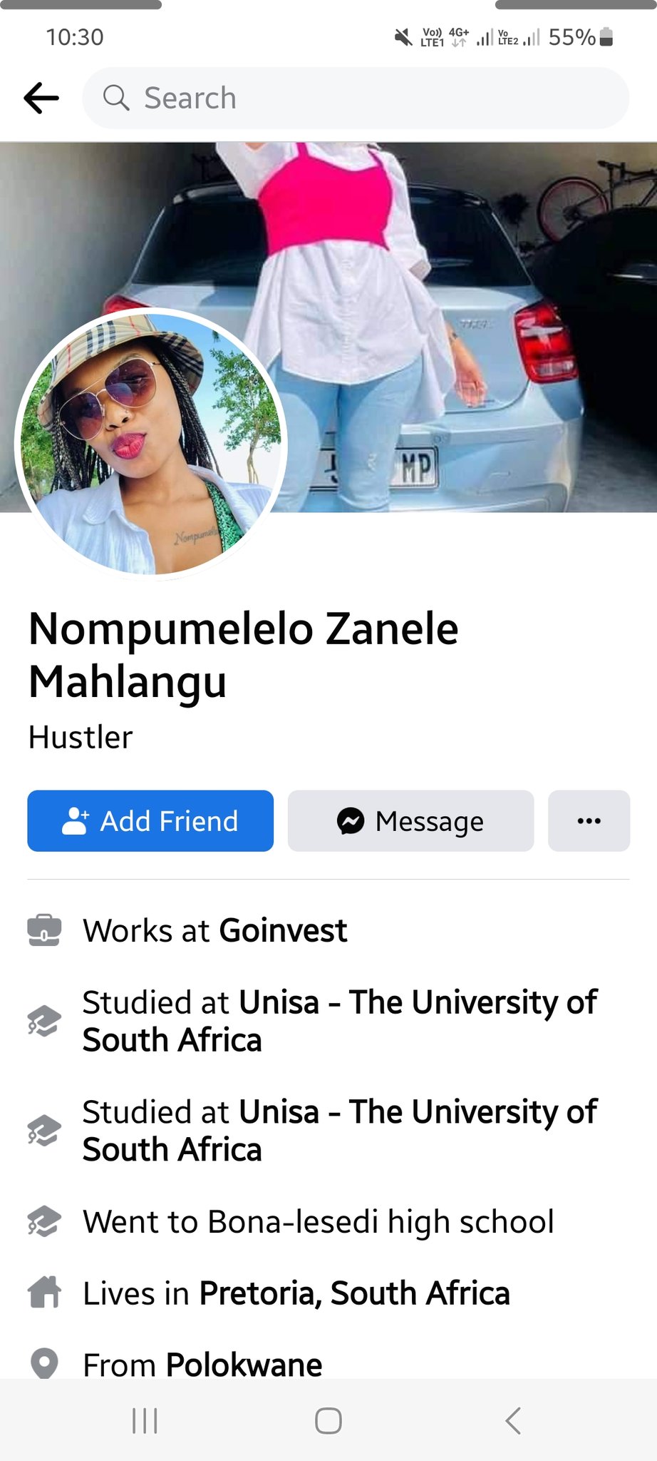 Mabaledi Precious 🇿🇦 on Twitter: "Go to Facebook and search “Nompumelelo Zanele Mahlangu” and ...