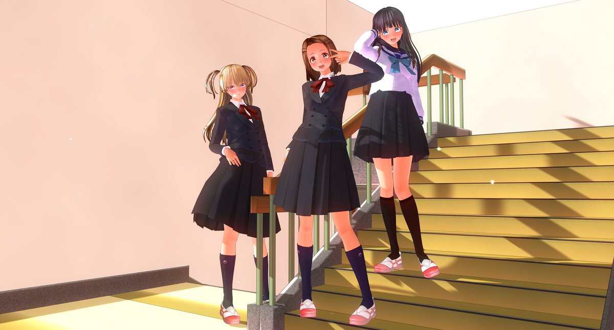 趣味のお部屋 on Twitter: "#COM3D2 #カスタムオーダーメイド3D2 #mod 屋上への階段って なんだか蒸し暑くて 空気が止まってて… 何かそんな印象 【背景】 ぐるぐる ...