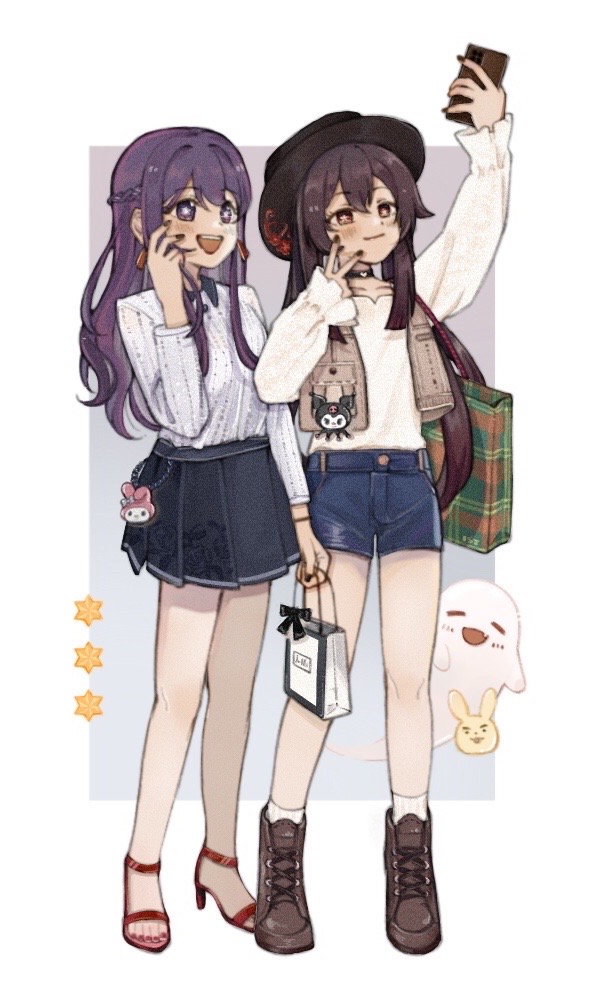 Historia on Twitter: "Hu Tao & Ai Hoshino(Oshi no Ko) Image Link: https://pixiv.net/en/artworks ...