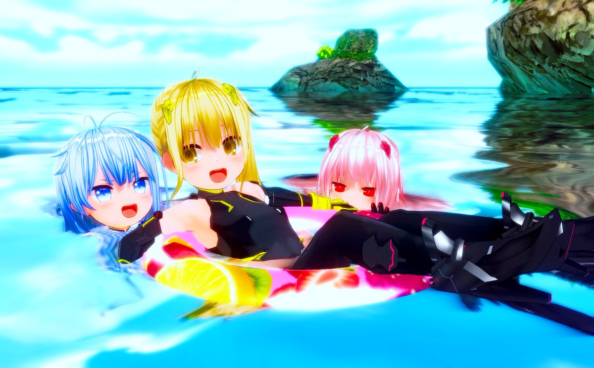 ゆっけ@COM3D2 on Twitter: "健全なむにむにひろいん はじめてのうみ！ぷかぷか～ #COM3D2 #カスタムオーダーメイド3D"