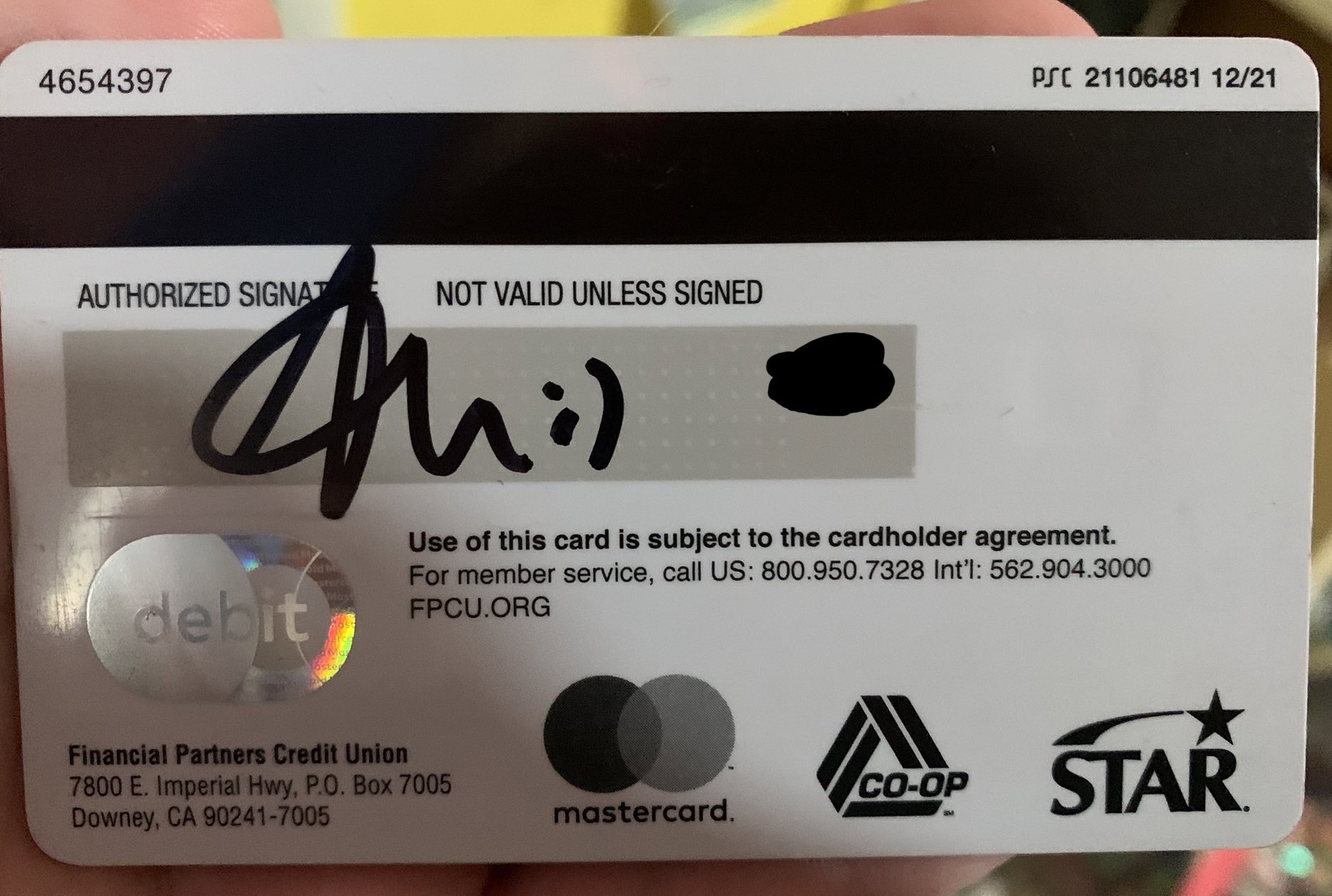 Signed Debit Card